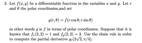 [solved] let f x y be a differentiable function in the va