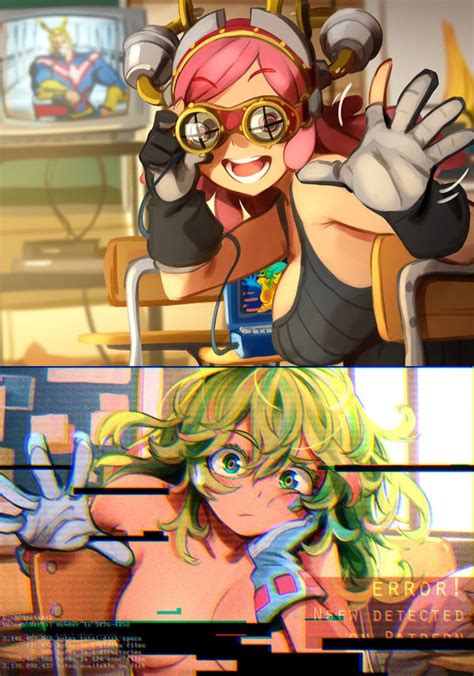 Hagakure Tooru All Might And Hatsume Mei Boku No Hero Academia Drawn By