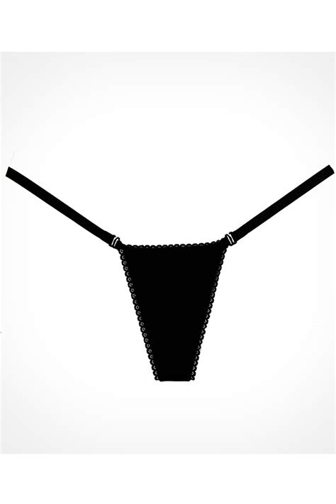 100 Premium Allure Between The Cheeks Black G String Panty