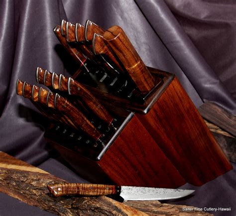 12 Piece Hand Forged Custom Steak Knife Set With 7 Piece Chef Set In