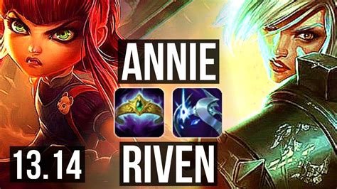 Annie Vs Riven Top M Mastery Rank Annie Games