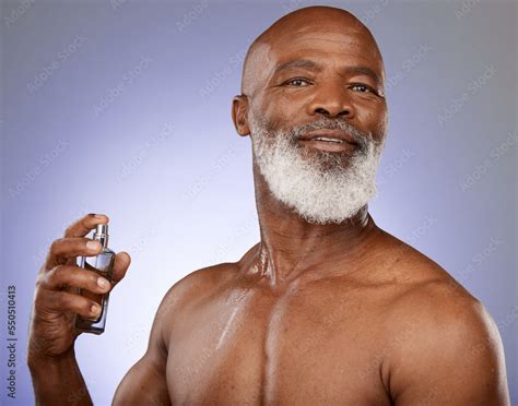 Black Man Beauty And Perfume With Cosmetic And Clean Hygiene Portrait