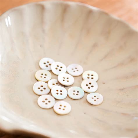 Bouton Nacre Rond 12 Mm Bleu Macaron