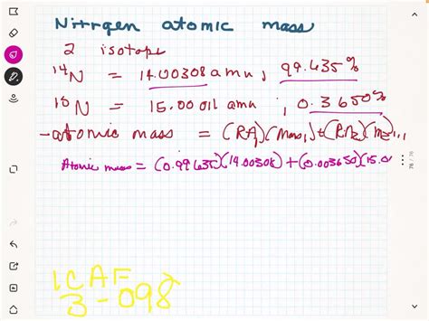 SOLVED The Element Nitrogen Has Only Two Naturally Occurring Isotopes