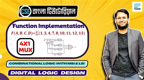 Boolean Function Implementation Using 4X1 MUX And External Circuit
