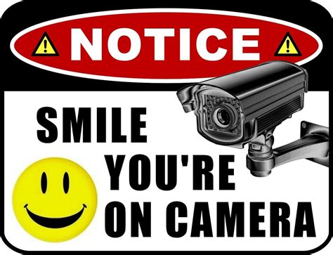 Notice Smile Your On Camera X Laminated Security Sign Ebay