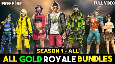ALL GOLD ROYALE FREE FIRE FREE FIRE ALL GOLD ROYALE BUNDLES SEASON