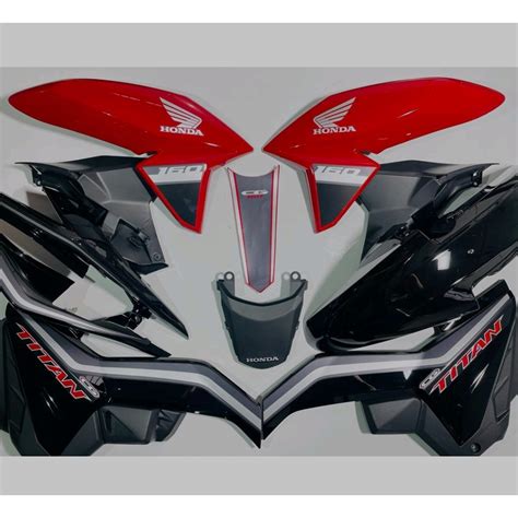 Kit Titan 160 2021 Vermelho E Cinza Mod Original Shopee Brasil