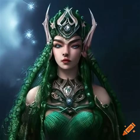 Digital Art Of An Elegant Elf Woman On Craiyon