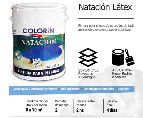 Pintura Colorin Piletas Al Agua X Lts