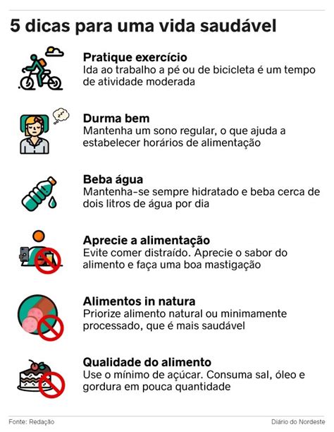 Mantenha uma vida saudável cinco dicas SINDSEGRS