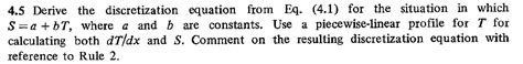 4 5 derive the discretization equation from eq 4 1