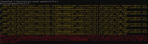 解决【error could not install packages due to an oserror connectionpool 】 代码天地