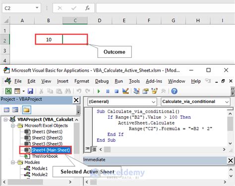 Excel Vba To Calculate Active Sheet Practical Applications Exceldemy