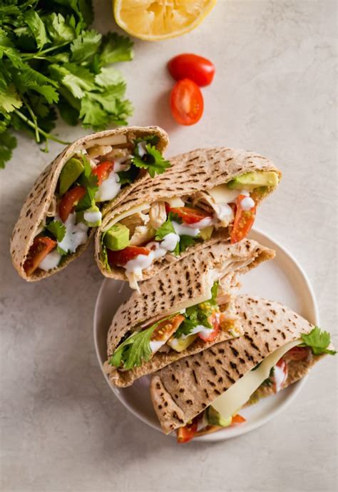 Healthy Chicken Avocado Pita Sandwich Recipe The Cookie Rookie