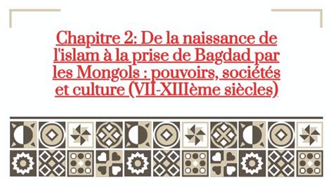 Chapitre 2 Islam Et Prise De Bagdad