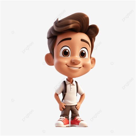 Imagen Renderizada De Lindo Personaje De Dibujos Animados En 3d PNG