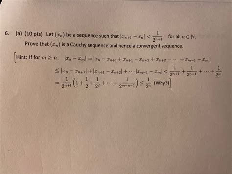 solved 1 2n 1 6 a 10 pts let 2n be a sequence such