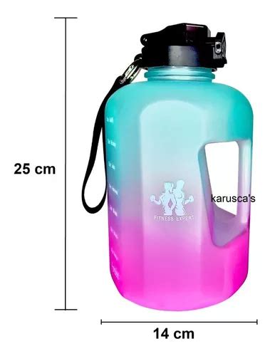 Garrafa Água Galão Squeeze 2l Academia Escola Antivazamento Cor Rosa