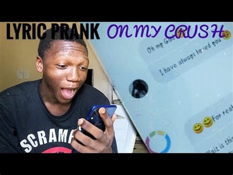 Lyric Prank On My Crush Gone Right Youtube