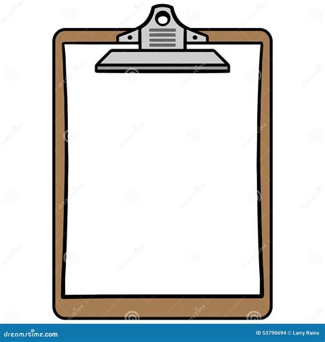 Klemmbrett Symbol Vektor Abbildung Illustration Von Dokument 53790694