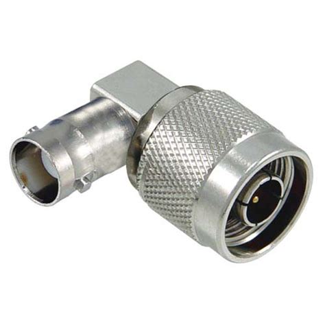Coaxial 50 Ohm Right Angle Adapter BNC Female N Male AXA BFNM90