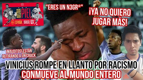 VINÍCIUS JR ROMPE EN LLANTO POR R4C1SM0 EN CONFERENCIA PREVIO AL BRASIL