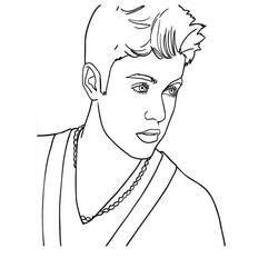 Drawings Justin Bieber Celebrities Printable Coloring Pages