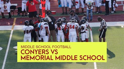 Middle School Football Conyers Middle Vs Memorial Middle School YouTube