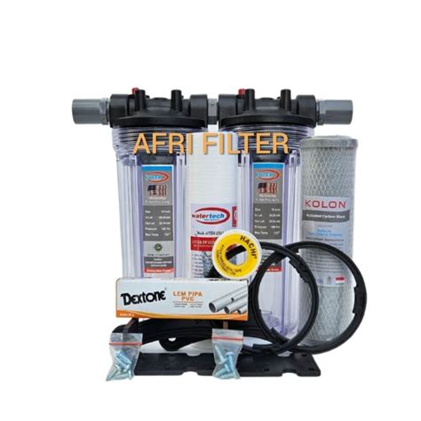 Jual Paket EUGEN 2 Saringan Filter Air Siap Pakai Clear 10 Drat 3 4