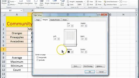 Page Setup For Excel 2010 YouTube