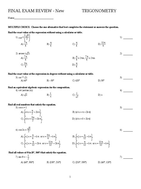 practice problem trig pdf trigonometric functions euclidean vector