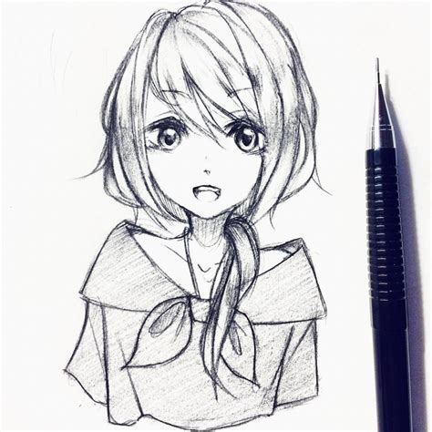 Anime Drawings Easy Girl At Explore Collection Of Anime Drawings Easy Girl