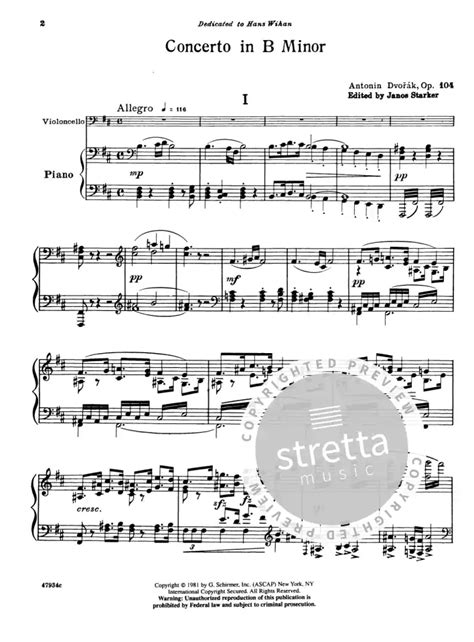 Cello Concerto In B Minor von Antonín Dvořák im Stretta Noten Shop kaufen