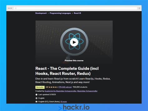 12 best react courses in 2024 [free paid] beginner to pro