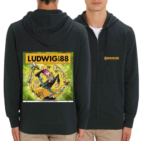 Sweat homme zippé à capuche coton bio Le printemps du pogo