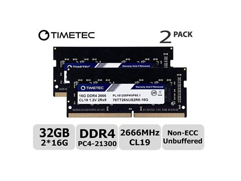 Timetec Hynix IC 32GB Kit 2x16GB DDR4 2666MHz PC4 21300 Unbuffered