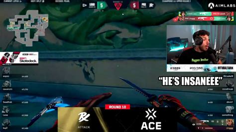 Tarik Reacts To INSANE 1 Hp ACE By PRX Jingg Vs LOUD VCT Champions