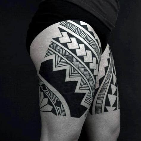 60 Tribal Leg Tattoos For Men Cool Cultural Design Ideas