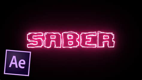 Saber Text After Effects Tutorial Youtube