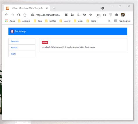 membuat website tanpa reload dengan jquery ajax dan php sahretech