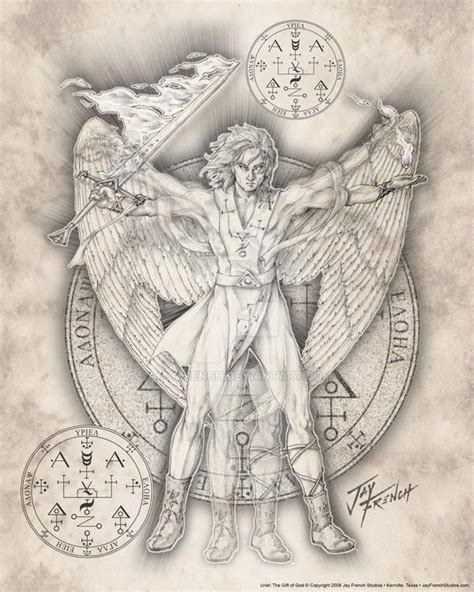 Archangel Uriel By Jayfrench On Deviantart S Mbolos Angelicales