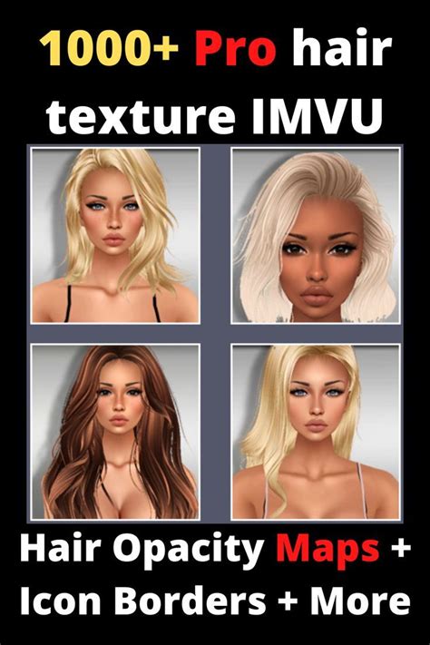 Pro Hair Texture Imvu Imvu Hair Opacity Map Textured Hair