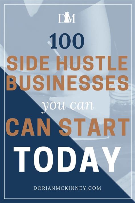 100 Side Hustles You Can Start Today Part Time Business Ideas Side
