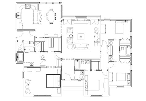 4 Bed 3 5 Bath 2100 SF 56x46 House Plans Traditional Style 1 Story