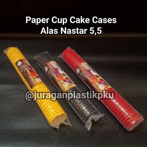 Jual Alas Nastar Paper Cup Cake Cases 5 5 Isi 1000pcs Roll Hitam