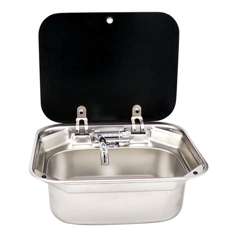 HW BSL1 RV Kitchen Kit Stainless Steel Sink With Lid Including The