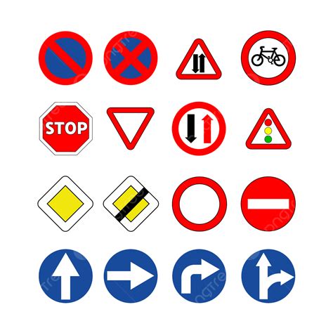Set Of Road Signs Collection Vector Design Set Of Road Sign Road Sign