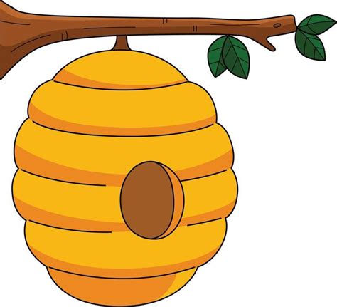 Spring Beehive Cartoon Colored Clipart