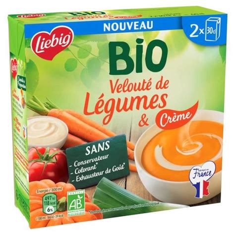 LIEBIG Velouté de légumes et crème Bio 2x 30 cl Cdiscount Au quotidien